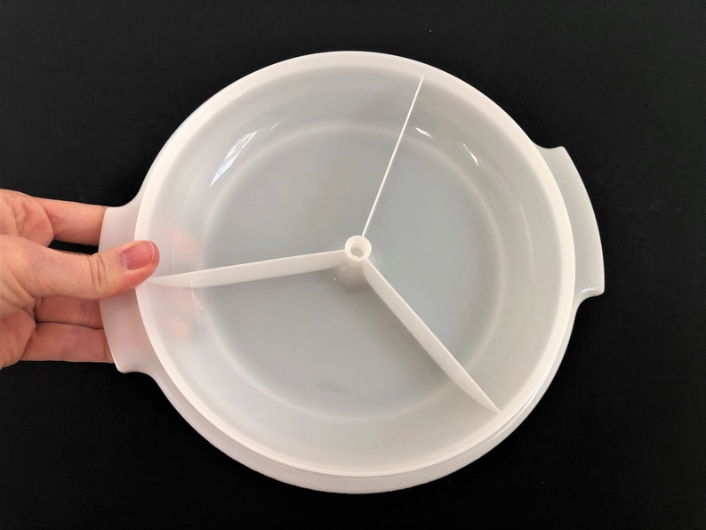 Vintage 3-piece Tupperware White Divided Party Suzette 608-17 - Etsy