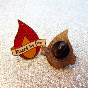 Kissed by Fire Enamel Pin - Etsy