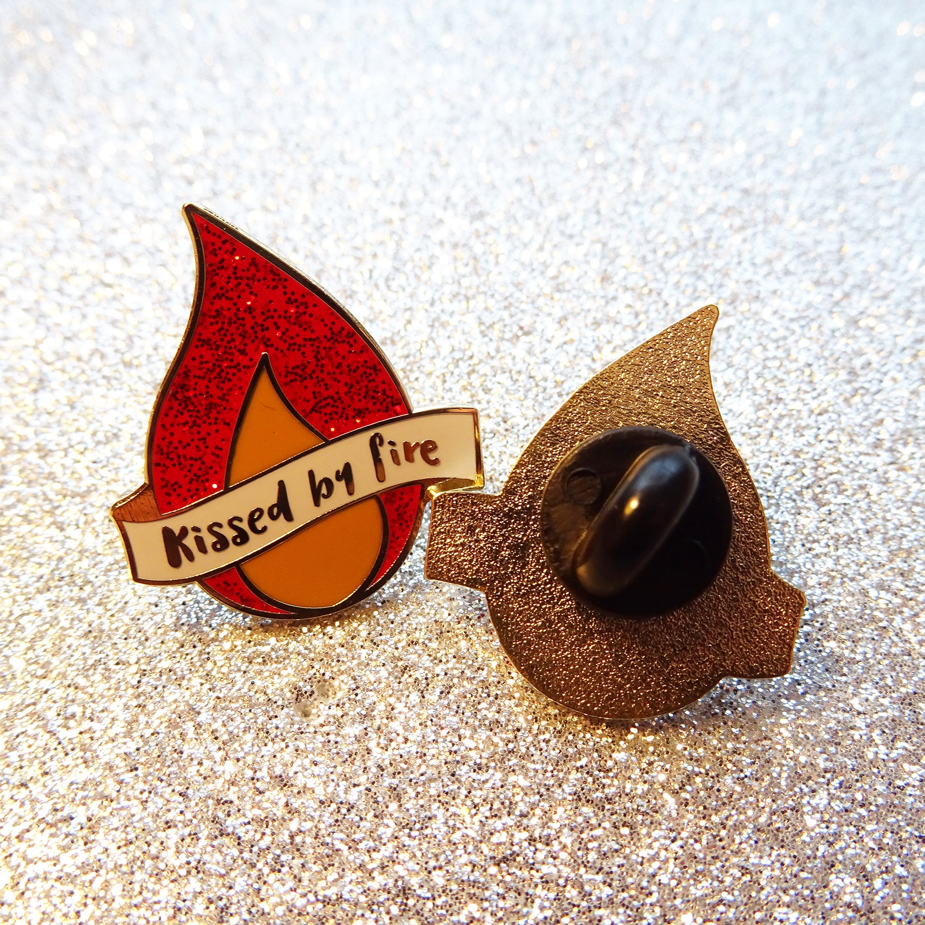 Kissed by Fire Enamel Pin - Etsy
