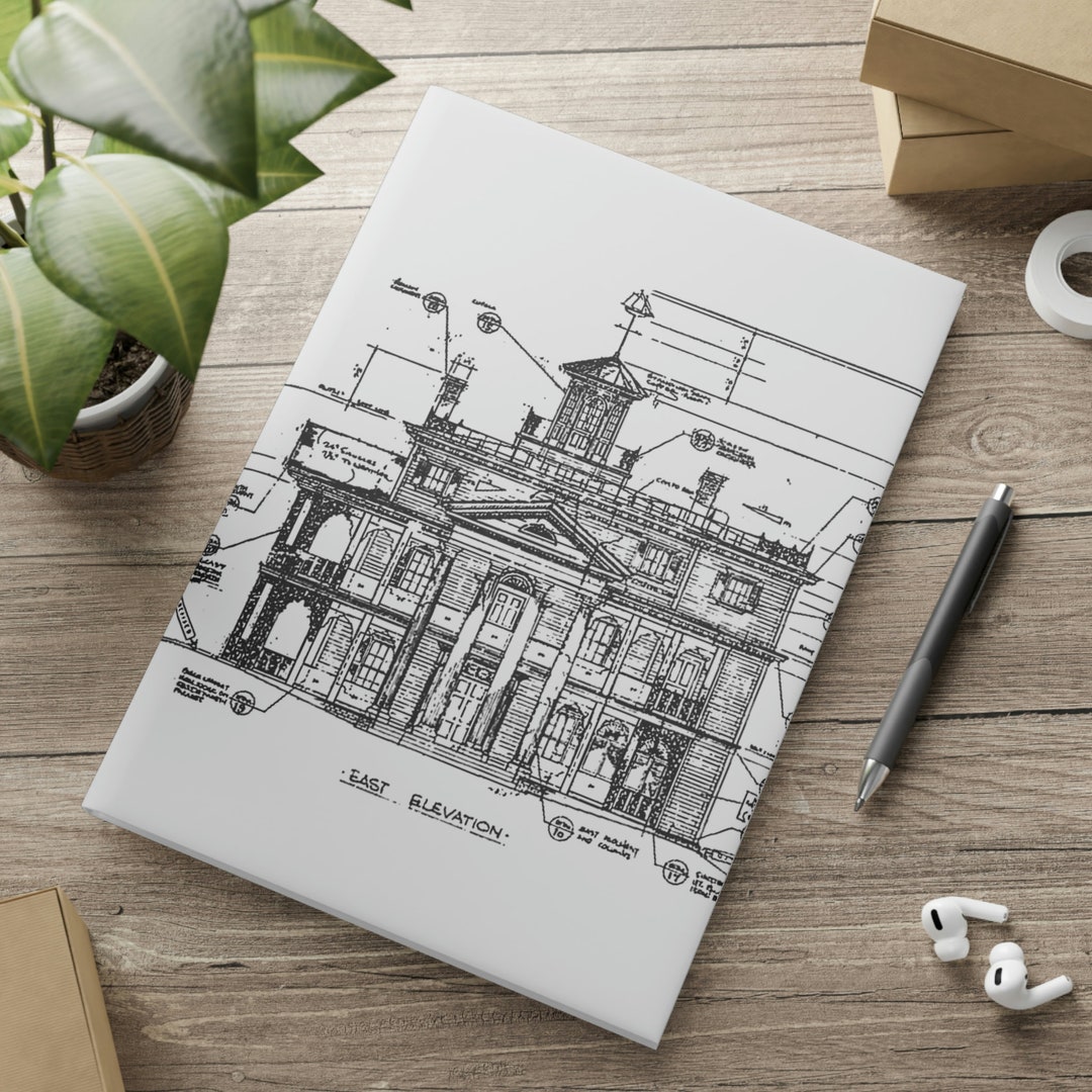 Disneyland's Haunted Mansion, Blueprint Design, Hardcover Notebook, 3 ...