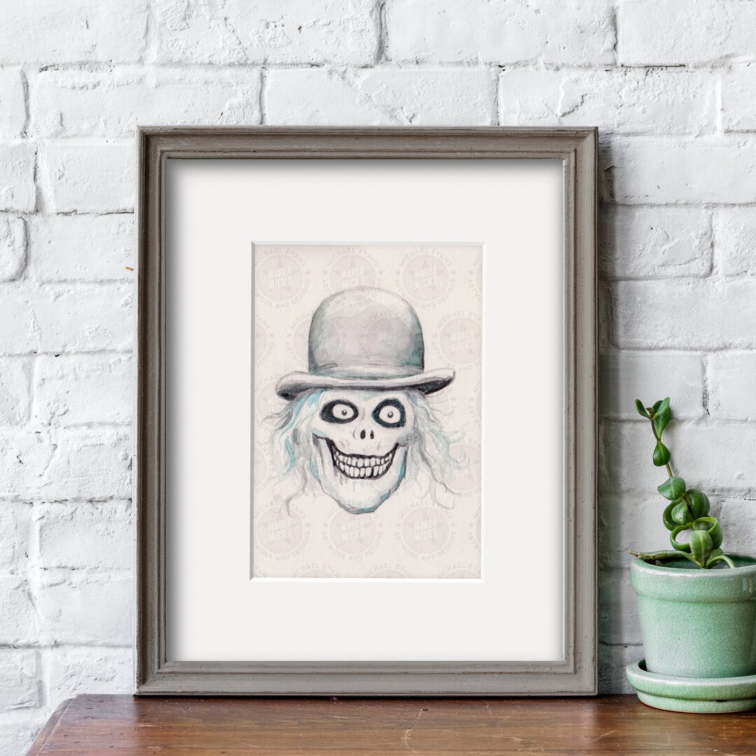 Instant Download, Hatbox Ghost, Hi Res, 5"x7" Watercolor Print - Etsy