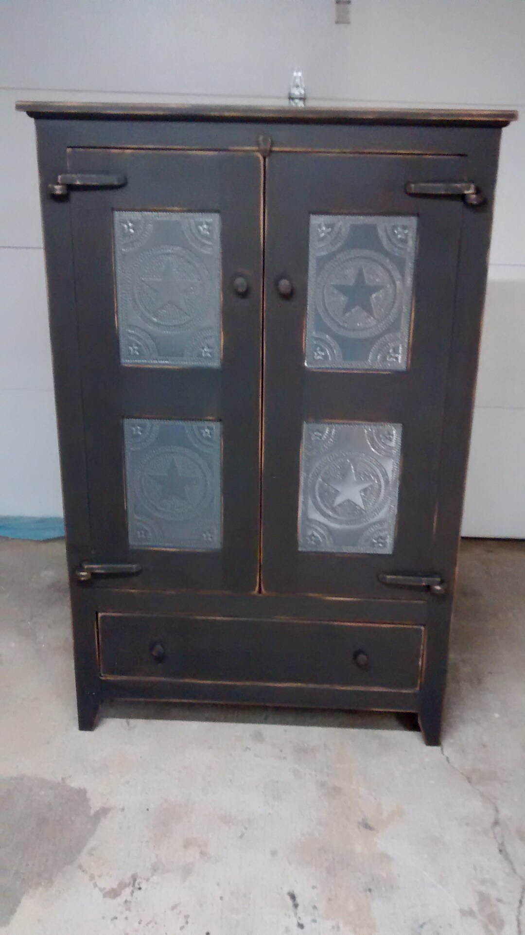 Punched Tin Pie Safe Black - Etsy