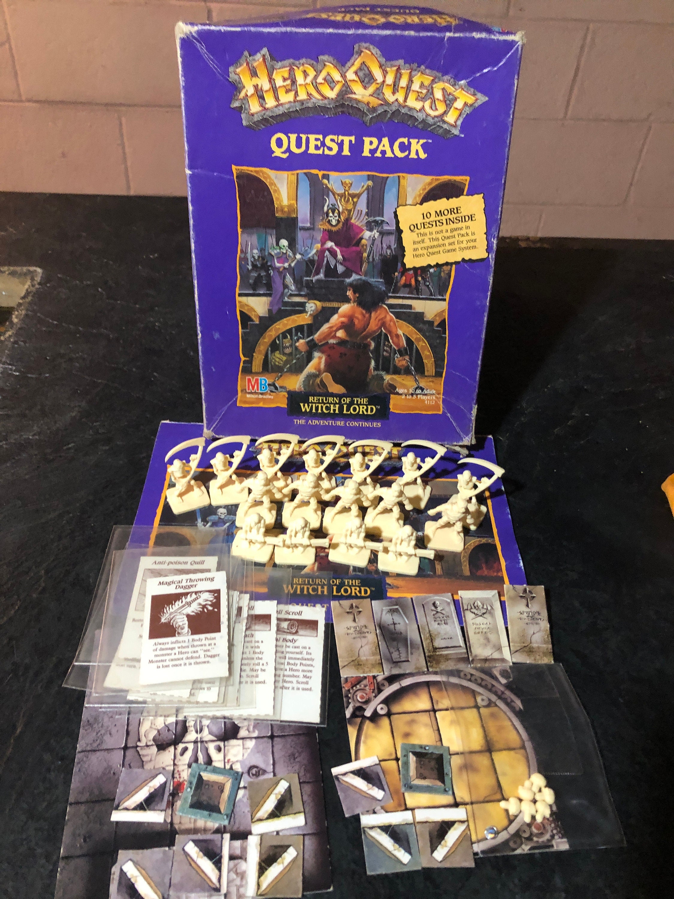 Heroquest Vintage Board Game With 2 Expansions Kellers Keep Witch Lord ...