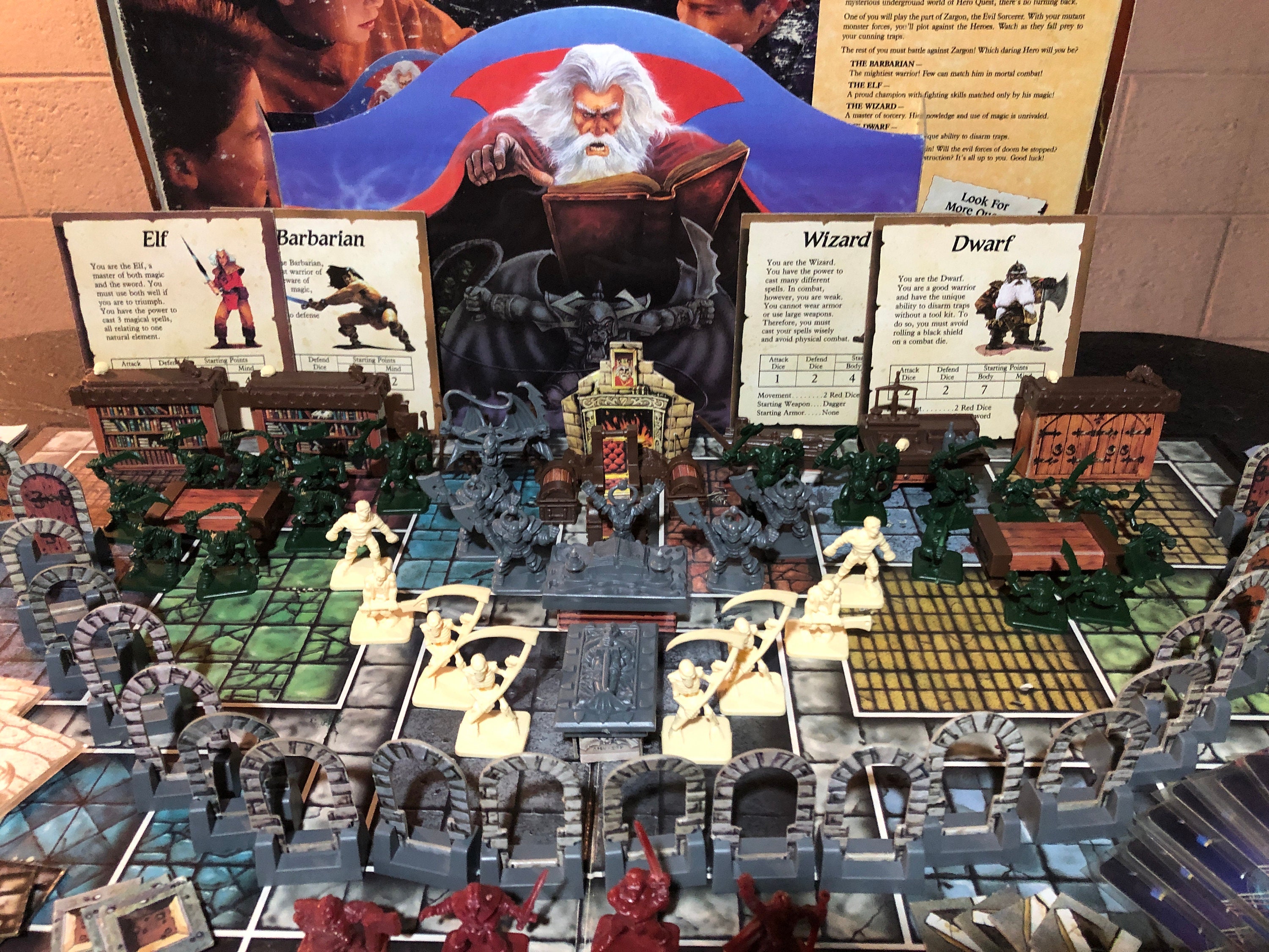 Heroquest Vintage Board Game With 2 Expansions Kellers Keep Witch Lord ...