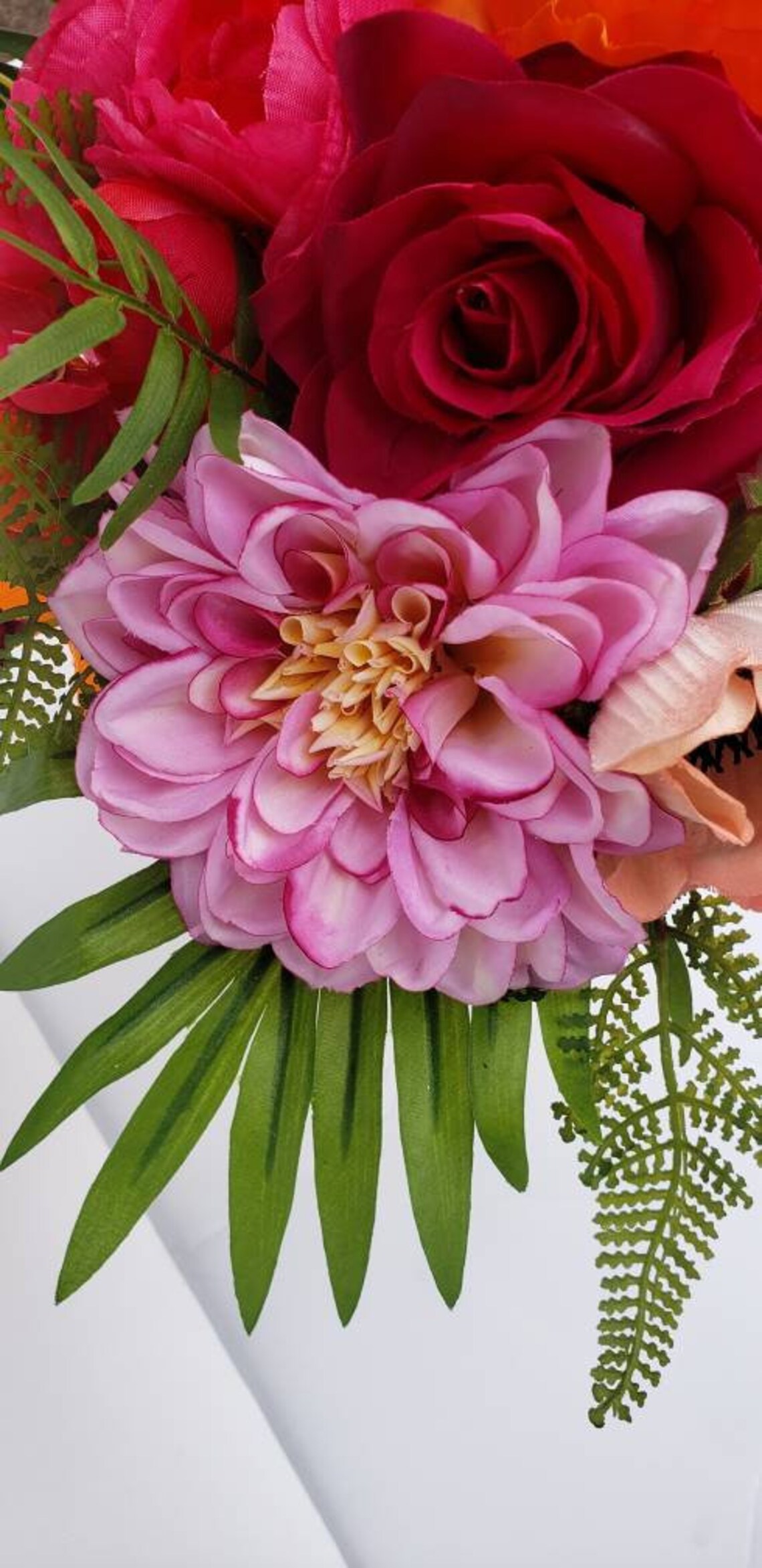 Orange and Fuschia Bridal Bouquet Tropical Wedding Orange - Etsy