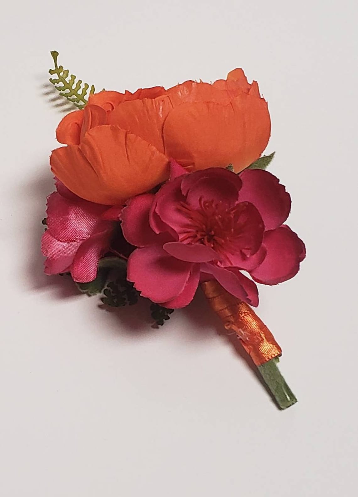 Orange and Fuschia Bridal Bouquet Tropical Wedding Orange - Etsy