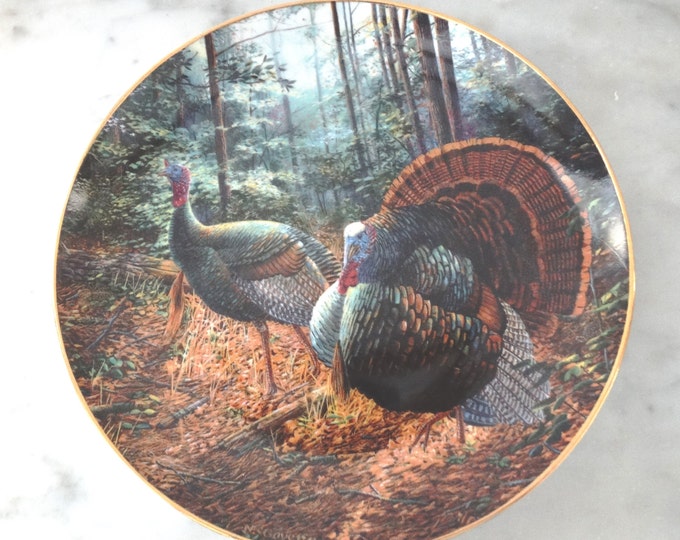 Turkey Trot Collection, Danbury Mint Collectors' Plate - "hitting the ...
