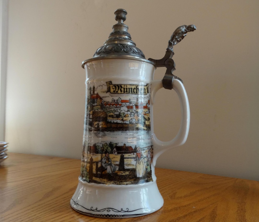 Sellman Weiden Germany Porcelain Munchen munich Souvenir Stein/tankard ...