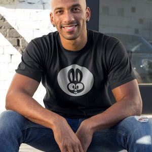 Bunny Rabbit Black Screen Printed Shirt - Screen Printed Next Level T ...
