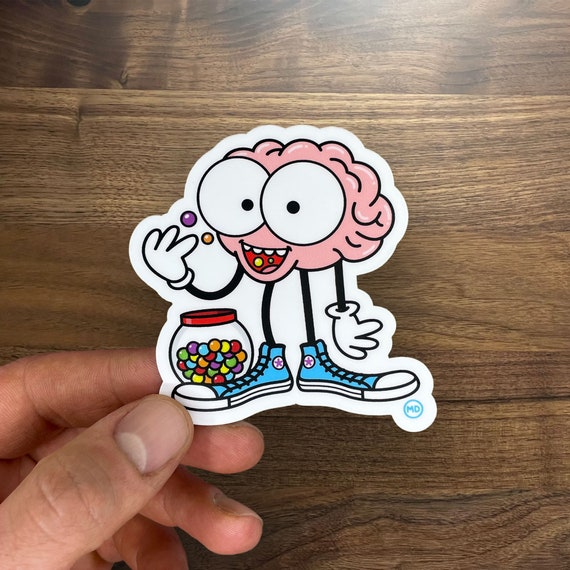 Brain Candy Brain Eating Candy Vinyl Sticker Gumballs | Etsy