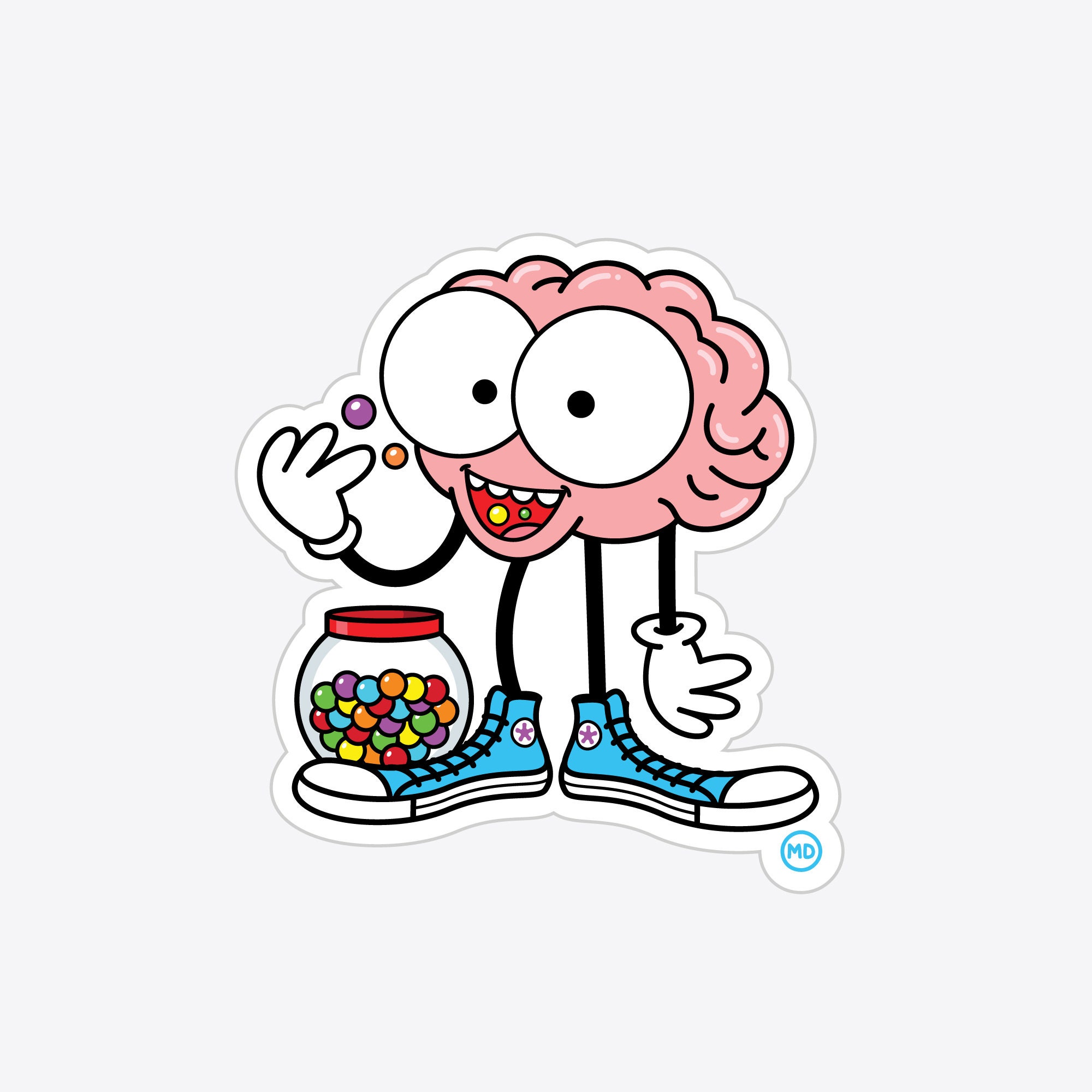 Brain Candy Brain Eating Candy Vinyl Sticker Gumballs Vinyl Sticker ...