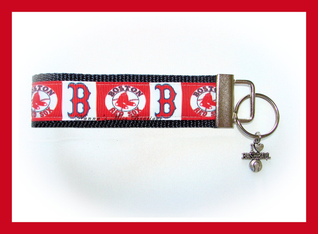 Boston Red Sox Inspired Baseball FOB Keychain, Keychain, FOB Keychain ...
