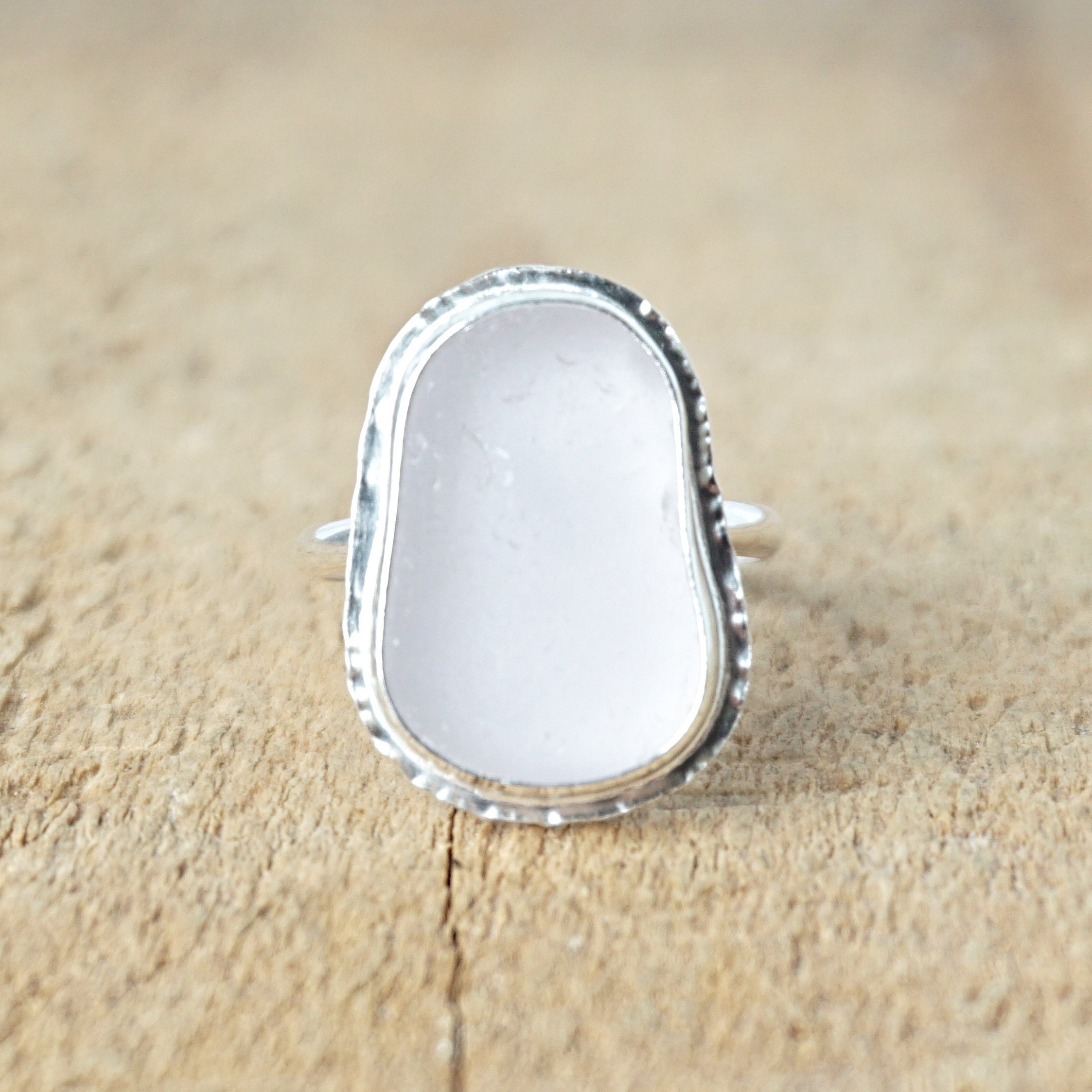 Size 7 Light Lavender Sea Glass Ring Size 7 Light Lavender Sea Glass Ring