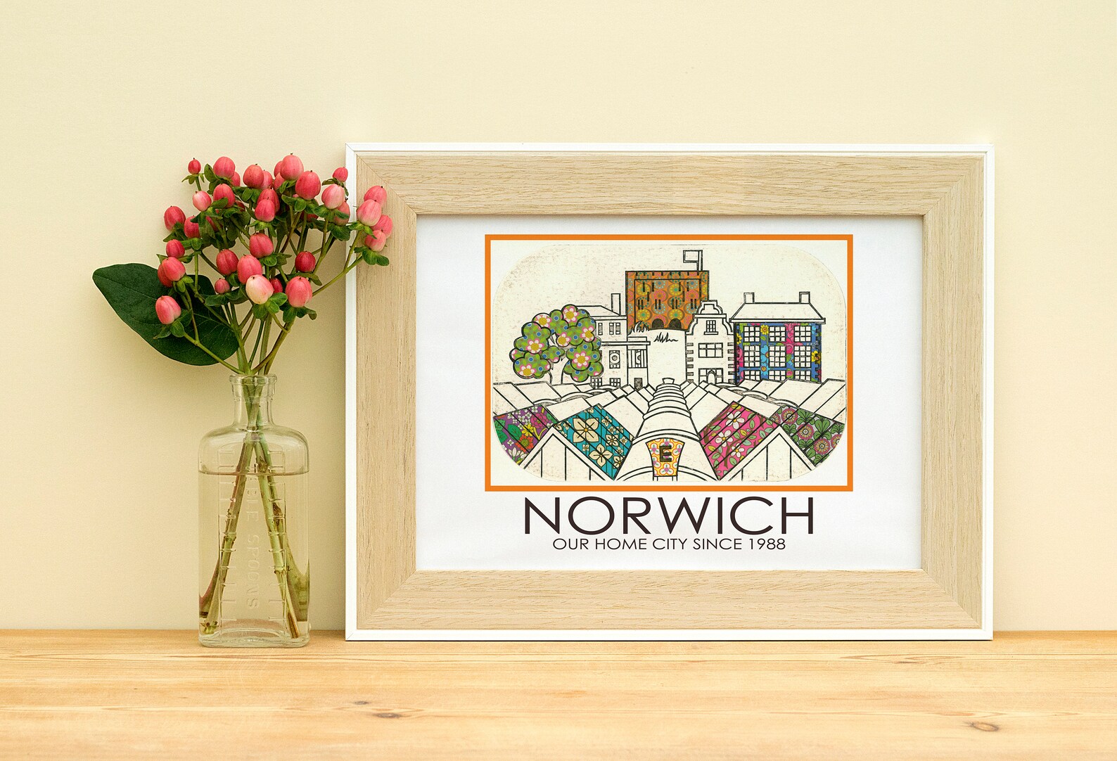 Personalised Norwich Travel Poster A4 Art Bespoke Christmas - Etsy