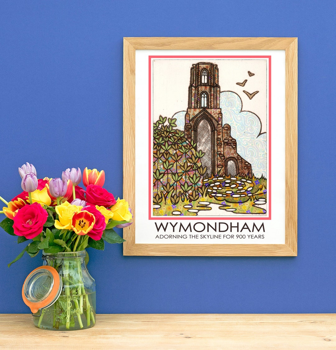 A3 or A4 Wymondham Abbey Travel Poster Norfolk Landmark Historic ...