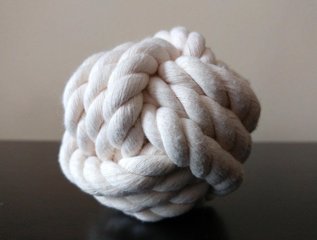 Small Ball // All Natural Cotton Rope Dog Toy - Monkey's Fist Knot - Etsy