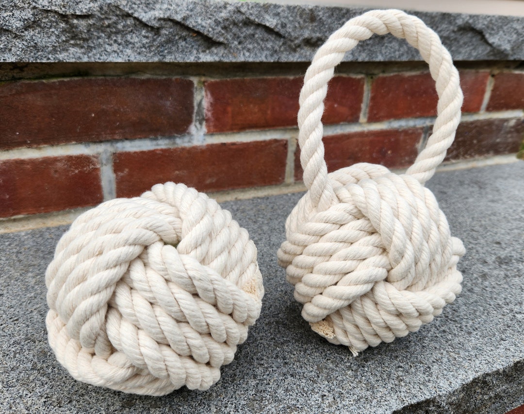 Jumbo Rope Ball // All Natural Cotton Rope Dog Toy - Monkey's Fist Knot ...