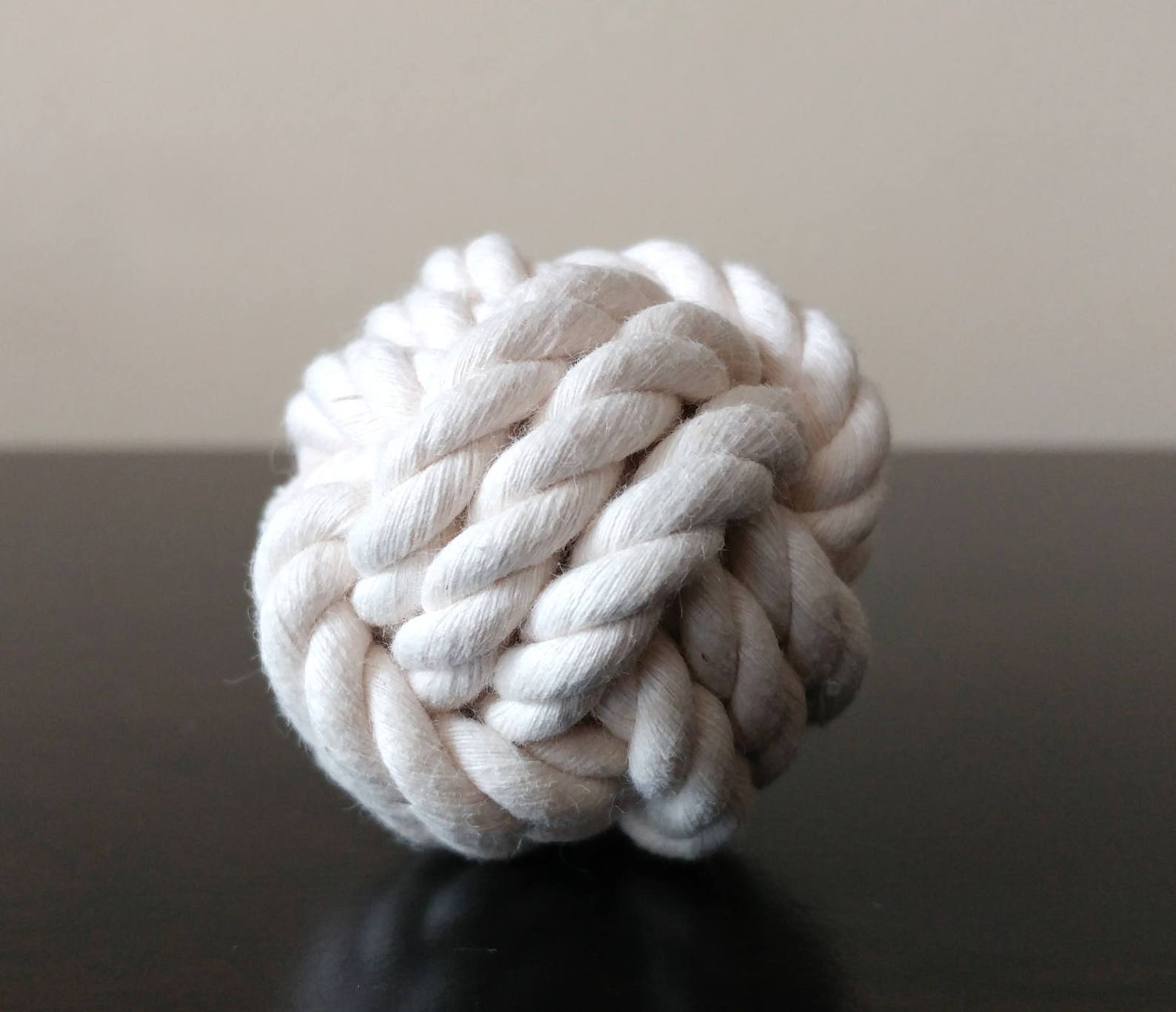 Mini Ball // All Natural Cotton Rope Pet Toy - Monkey's Fist Knot - Etsy