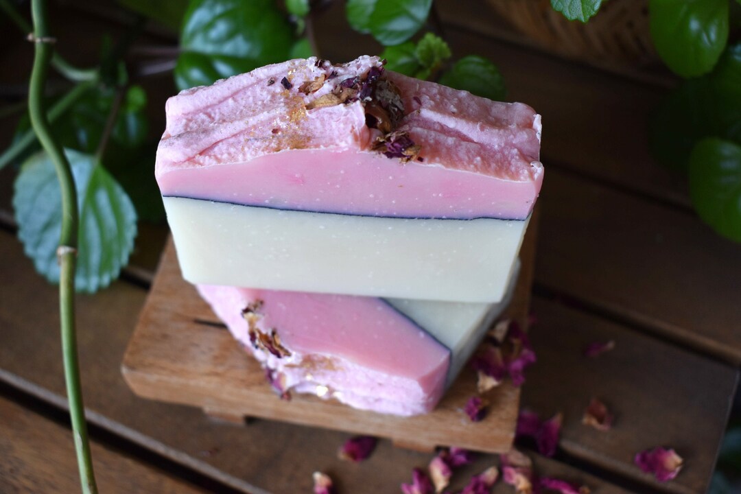 Rose Gold Artisan Bar Soap Vegan Palm Free Small Batch Etsy