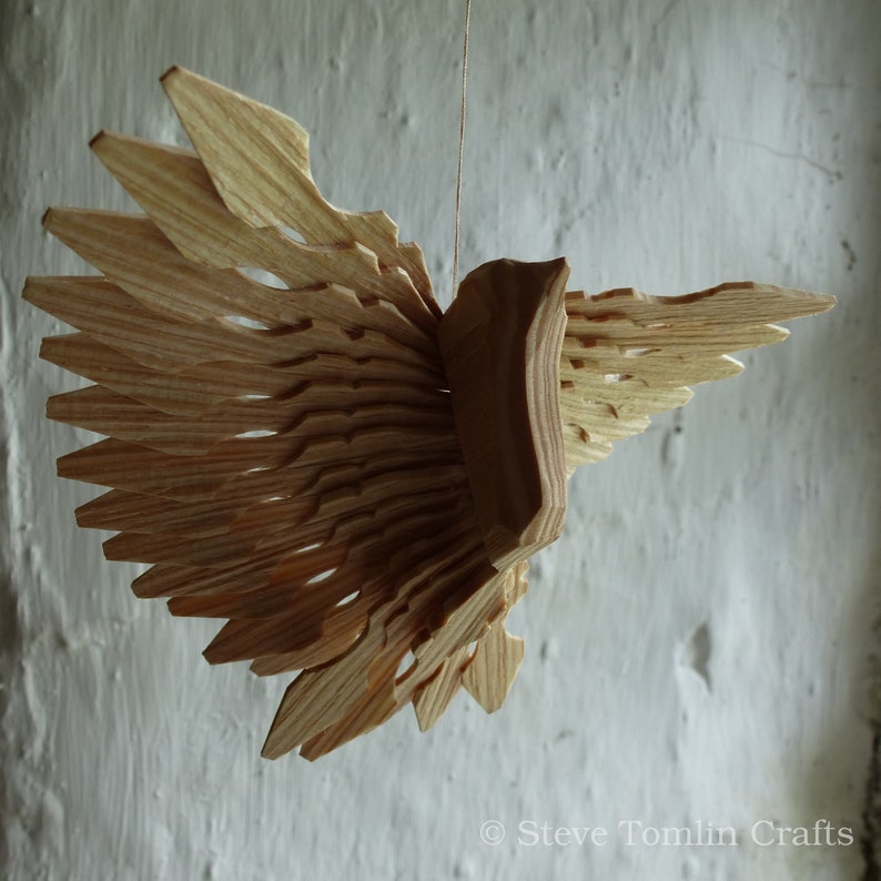Fan Carved Dove Ornament - Etsy