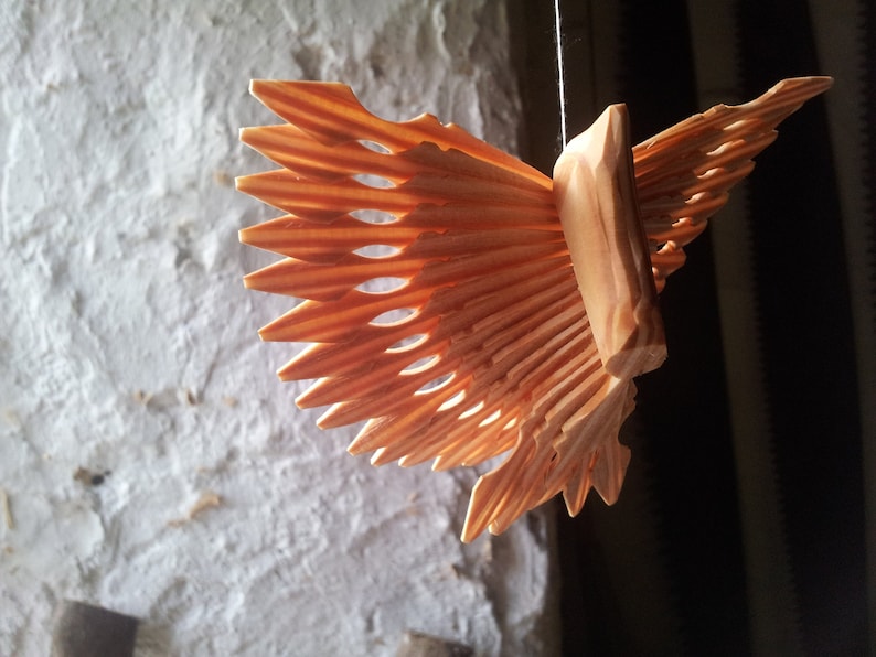Fan Carved Dove Ornament - Etsy