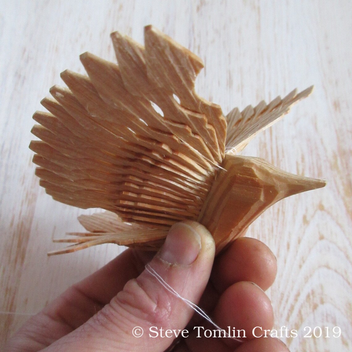 How to Make Fan Birds - Carving Instructions - Etsy