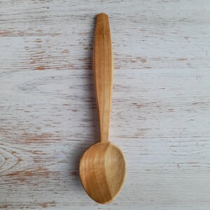 Carved Decorated Serving Spoons - Cherry Wood - Etsy