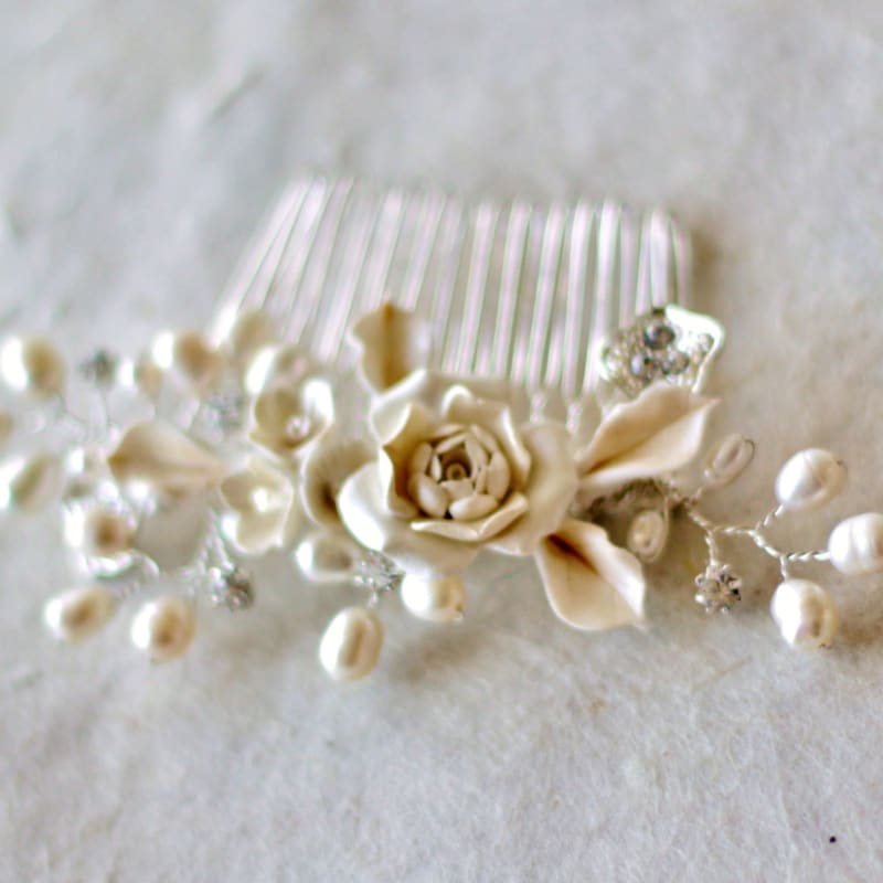 Pearl Hair Comb - Etsy