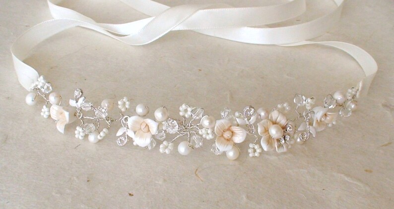 Wedding Headband. Flower Headband. Bridal Headband. Rhinestone - Etsy
