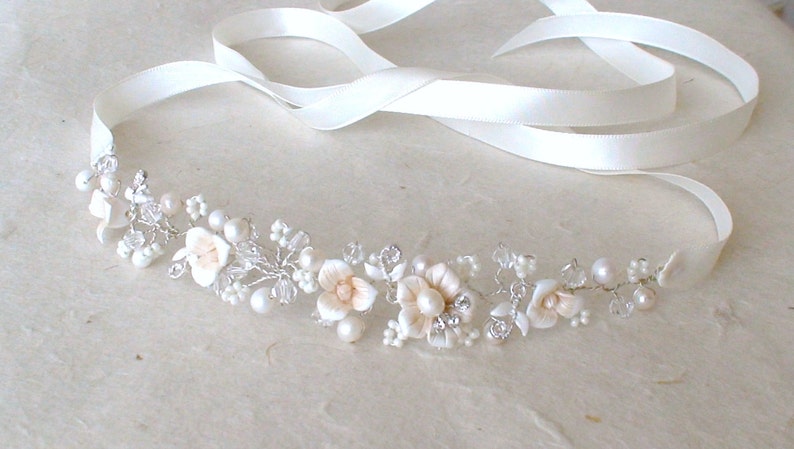 Wedding Headband. Flower Headband. Bridal Headband. Rhinestone - Etsy