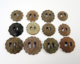 Round Brass Buttons - Etsy