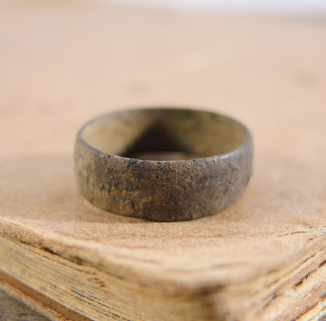 Antique Brass Ring Primitive Ring Ancient Wedding Ring Size 6 J103 - Etsy