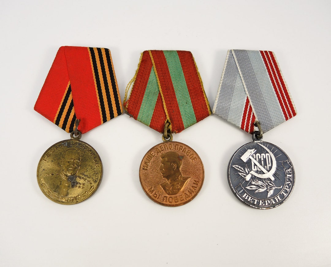Vintage Anniversary Soviet Medal Stalin Zhukov Veteran - Etsy