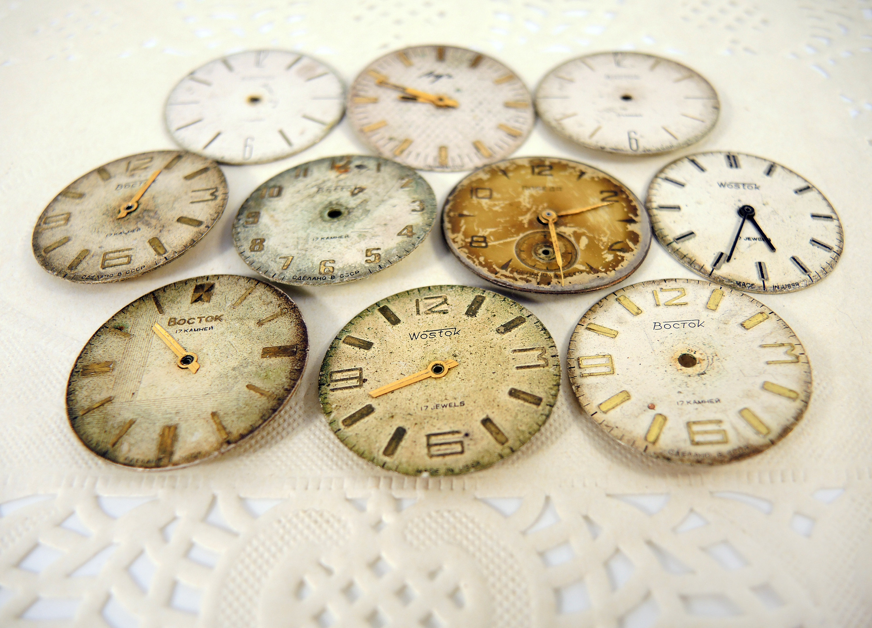 Vintage watch faces from wrist watches from 1950s Men's | Etsy