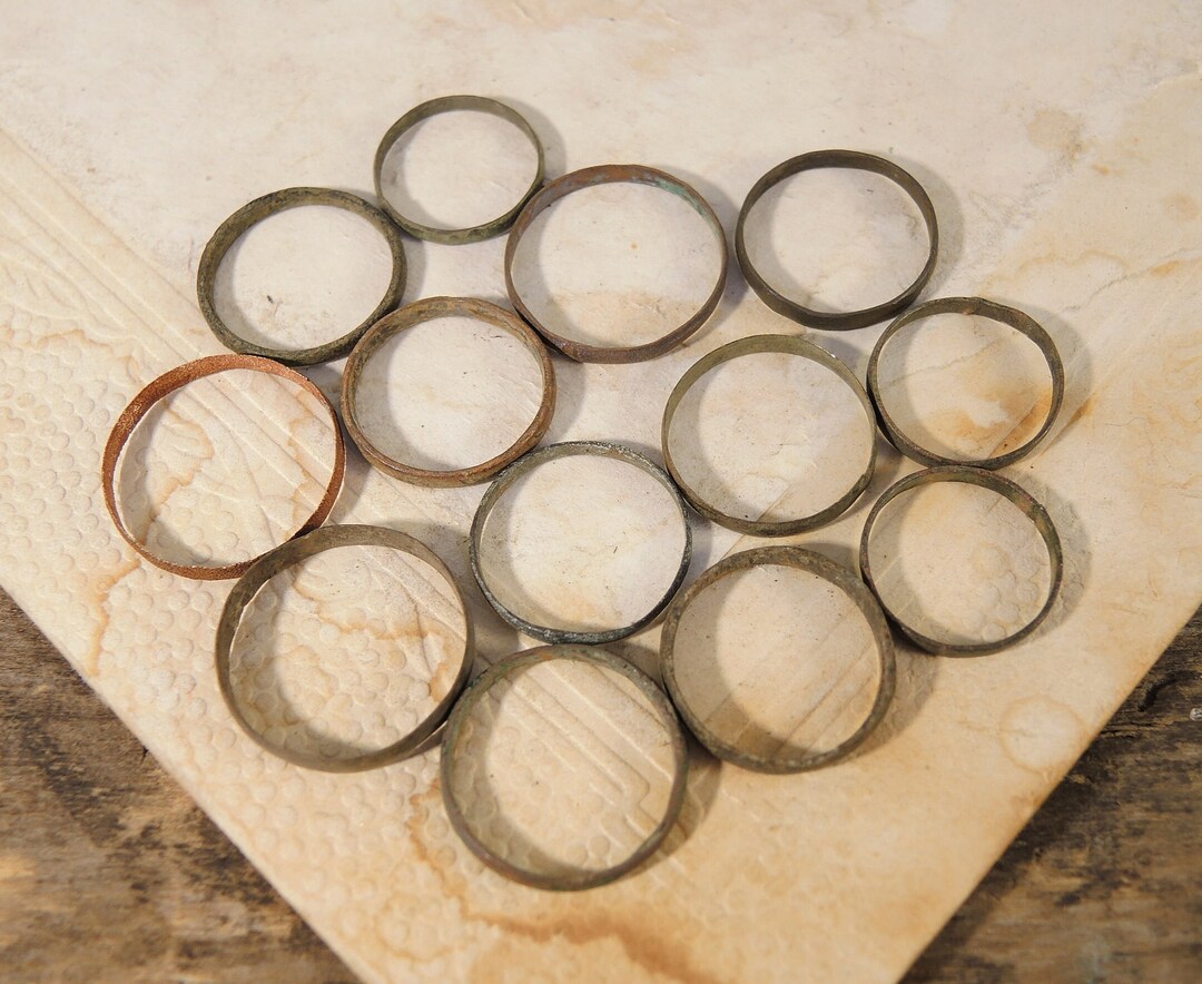 Antique Brass Ring, Primitive Ring, Mix Different Ancient Bronze Copper ...