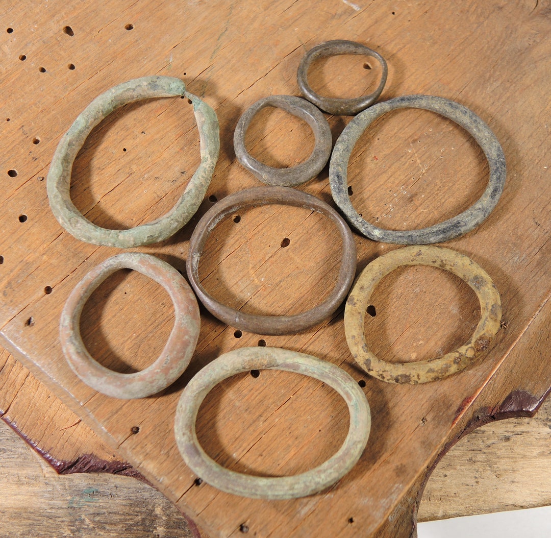 Antique Brass Rings Bronze Dig Finds Primitive Round - Etsy
