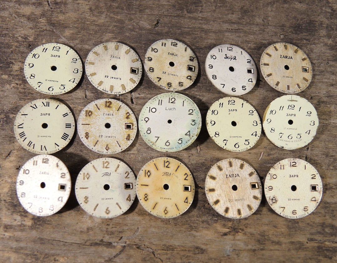 Vintage Small Watch Faces, Round Watch Dials - Set of 15 - C15 - Etsy