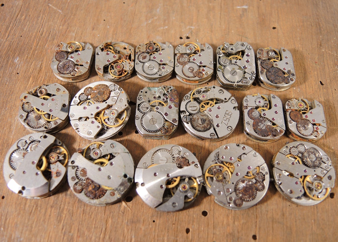 Different Rusty Watch Movements Soviet Small Mechanism Mechanical Wrist ...