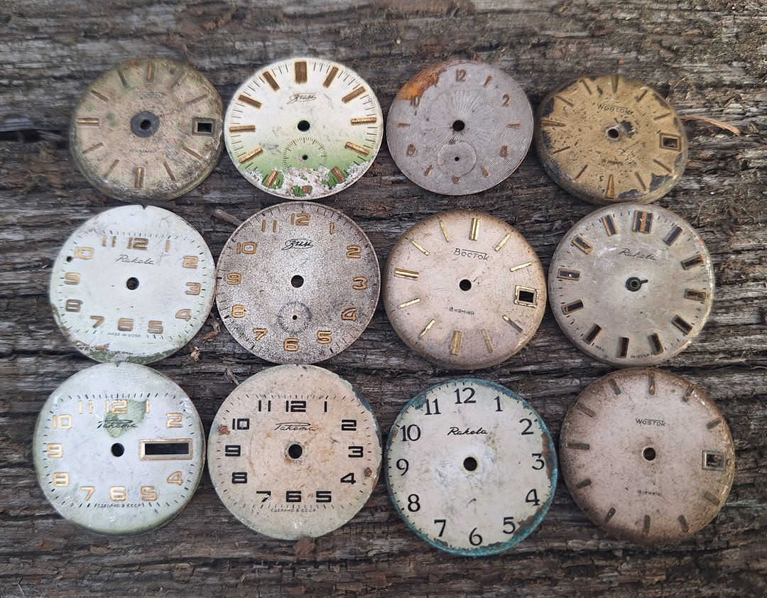 Vintage Watch Faces, Mechanical Watch Parts, Mid Century Watch Dails ...