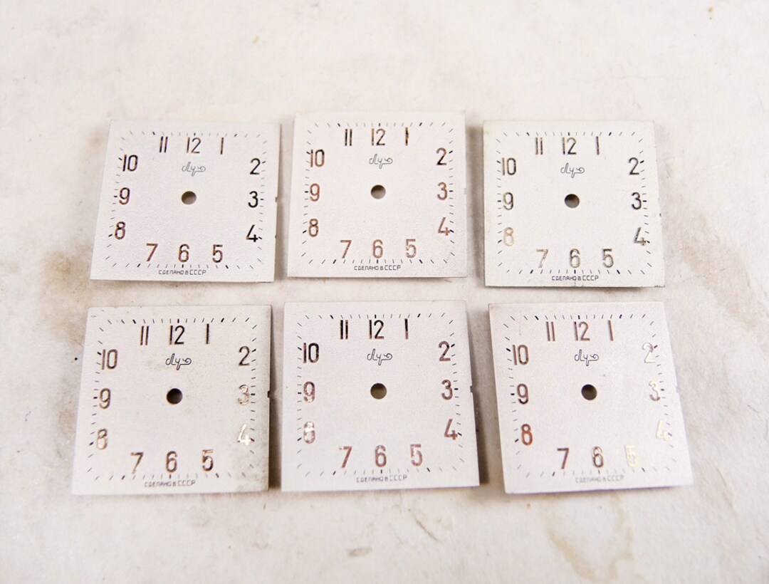 Old White Square Watch Faces - Set of 6 - C145 - Etsy