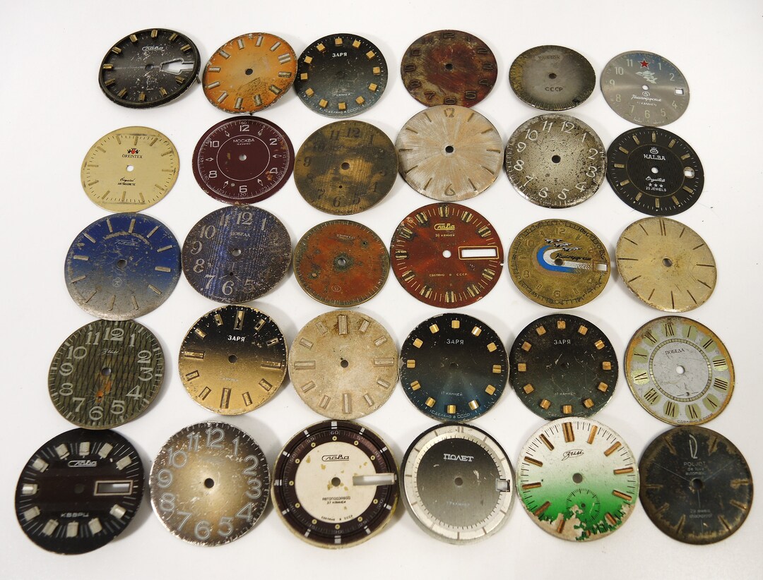 Vintage Big Watch Faces Different Dials From Old Soviet - Etsy