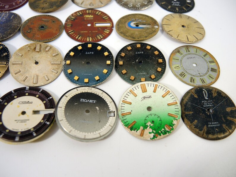 Vintage Big Watch Faces Different Dials From Old Soviet - Etsy