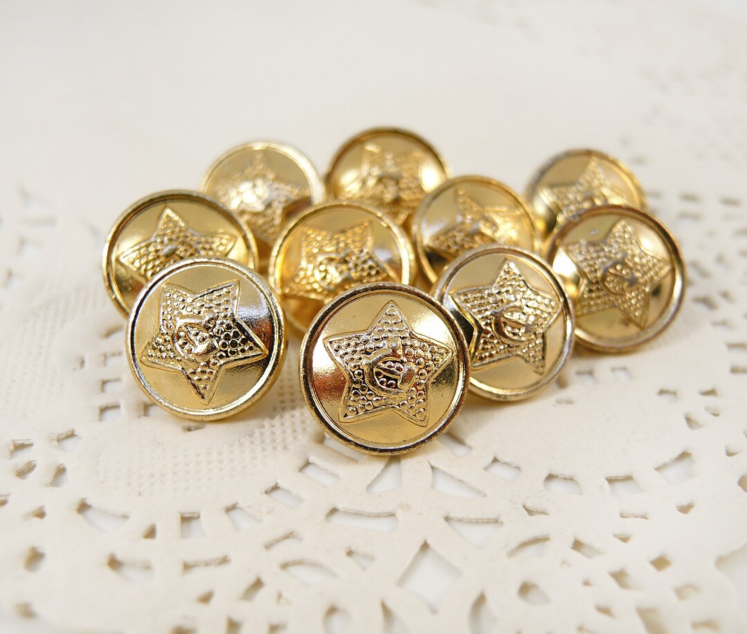 Vintage Soviet Military Buttons Gold Small Round Buttons - Etsy