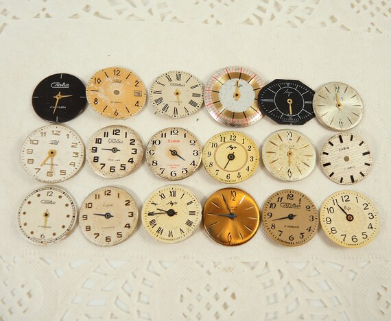 Small Round Watch Faces Wrist watch dial set of 18 c1 | Etsy