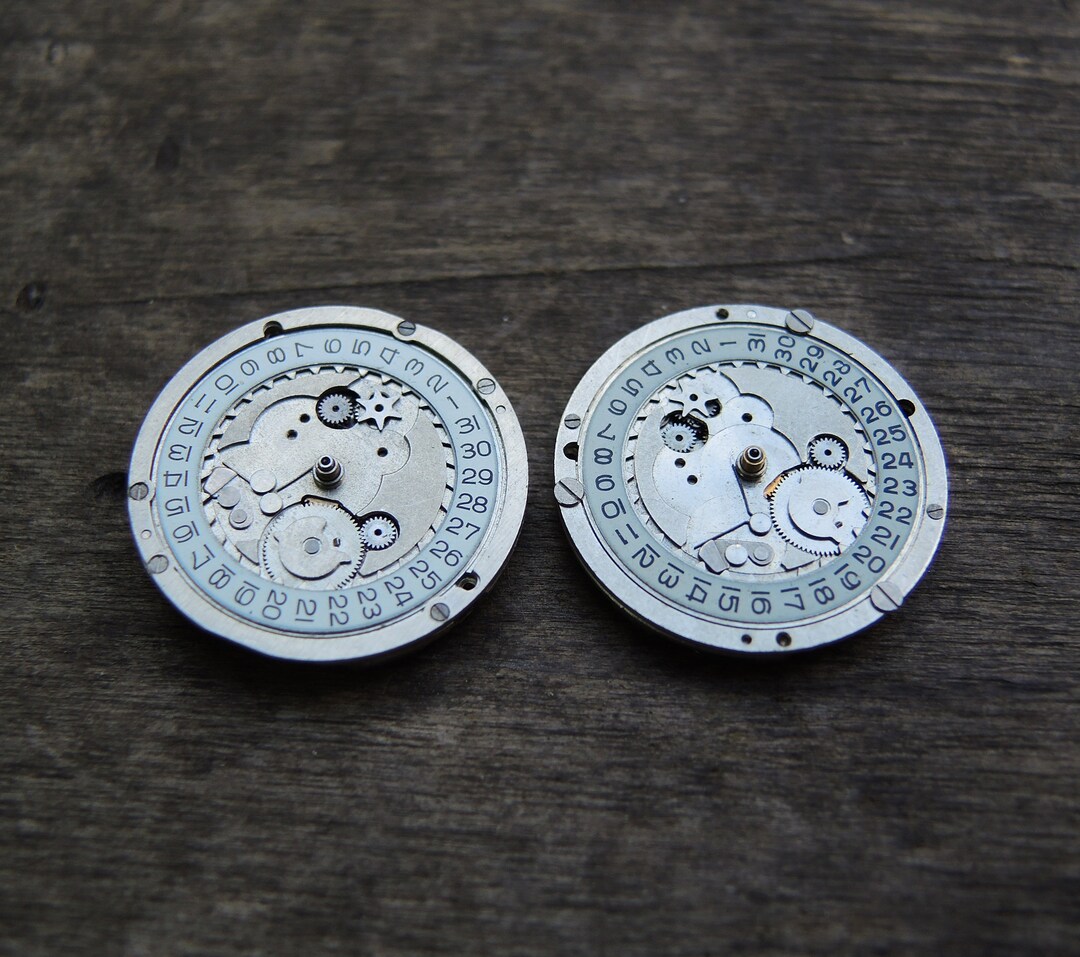 Vintage Watch Movement, Quartz Movement With Calendar Rings, Craft ...