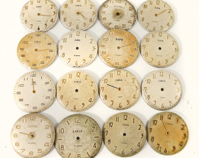 Vintage Watch Faces From Wrist Watches From 1950s Men's - Etsy