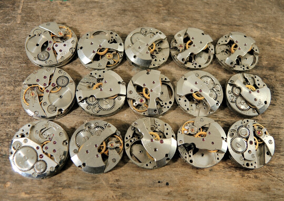 Vintage Watch Movements Mechanical Round Parts Set of 15 C103 - Etsy