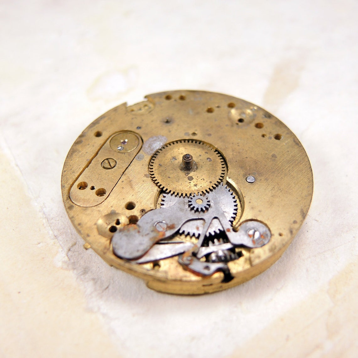 Antique Brass Pocket Watch Movement Big mechanism | Etsy