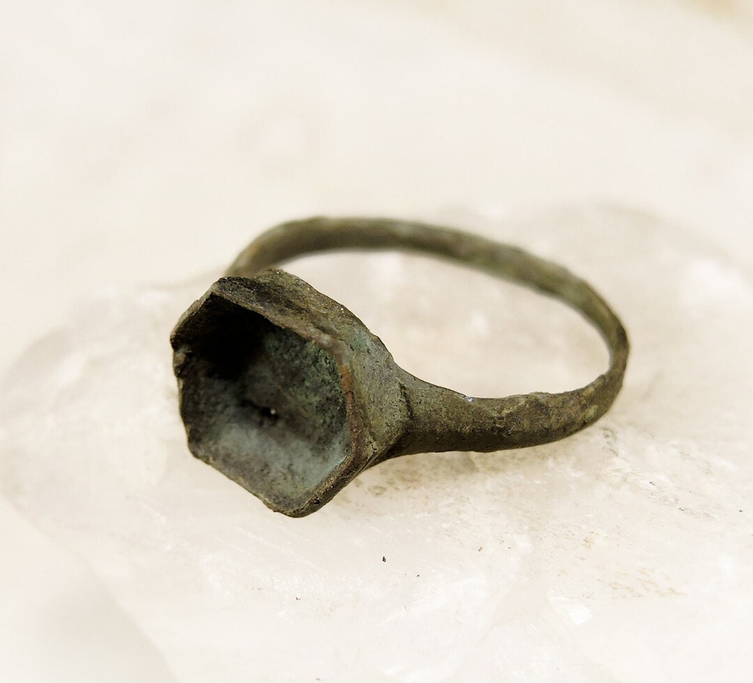 Ancient Signet Ring, Antique Bronze Ring, Primitive Wedding Ring, Dig ...