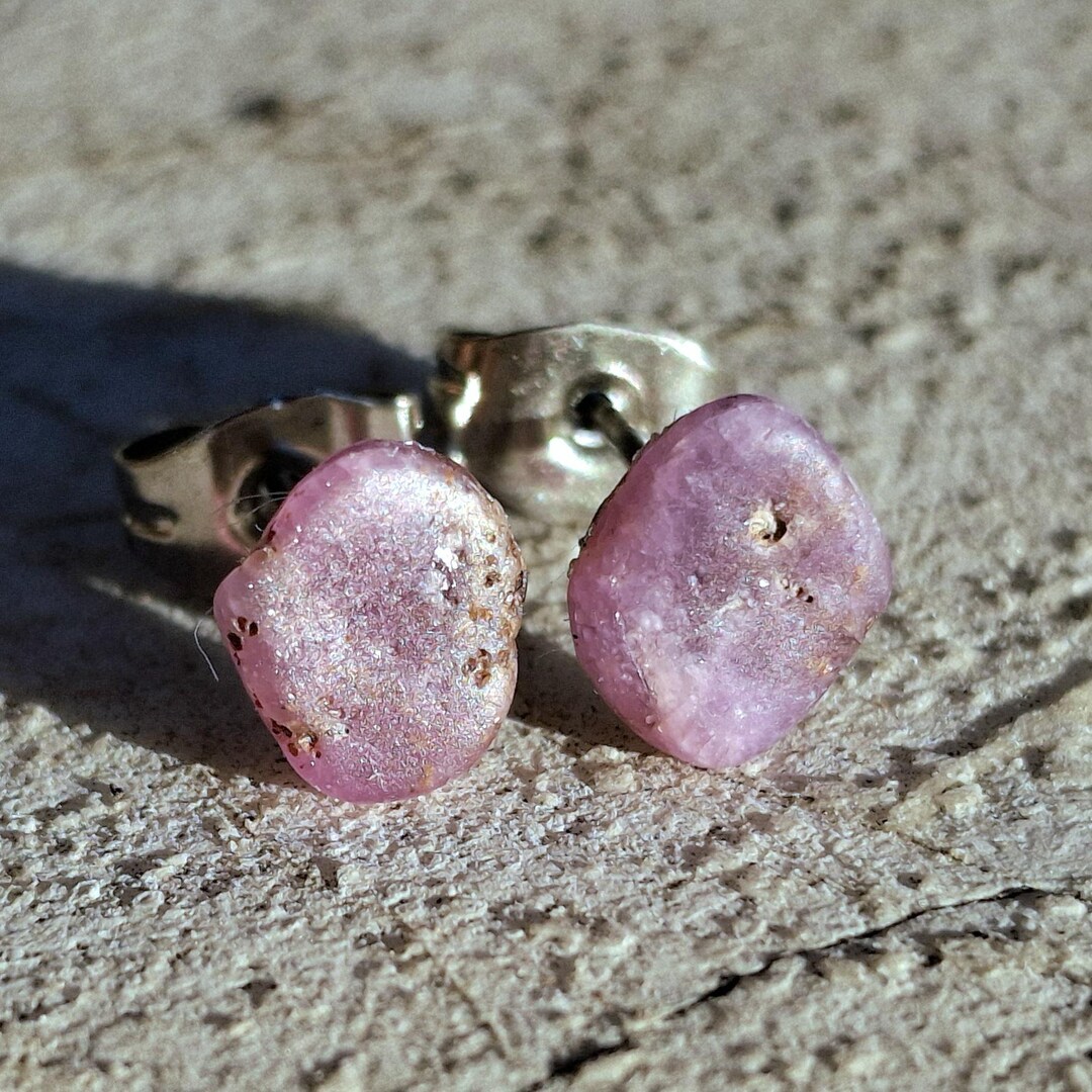 North Carolina Ruby, Ruby Studs, Ruby Crystal Earrings, Ruby Earrings ...